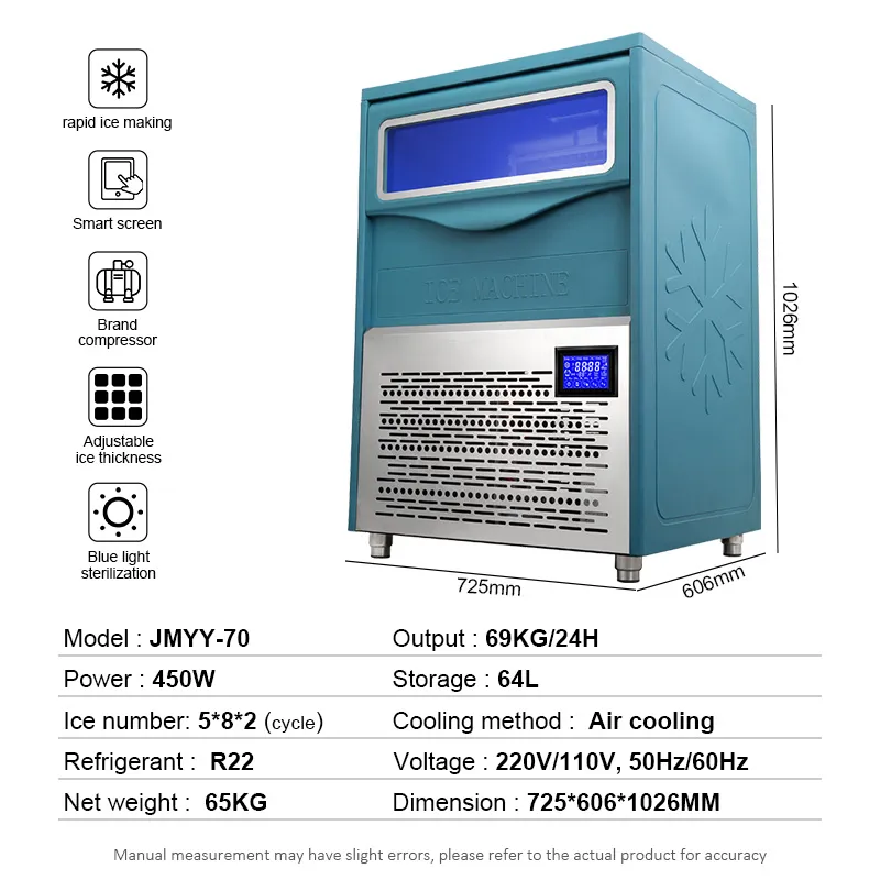 69kg/24h Crescent Ice Machine, Model JMYY-70 with CE Certificate ...